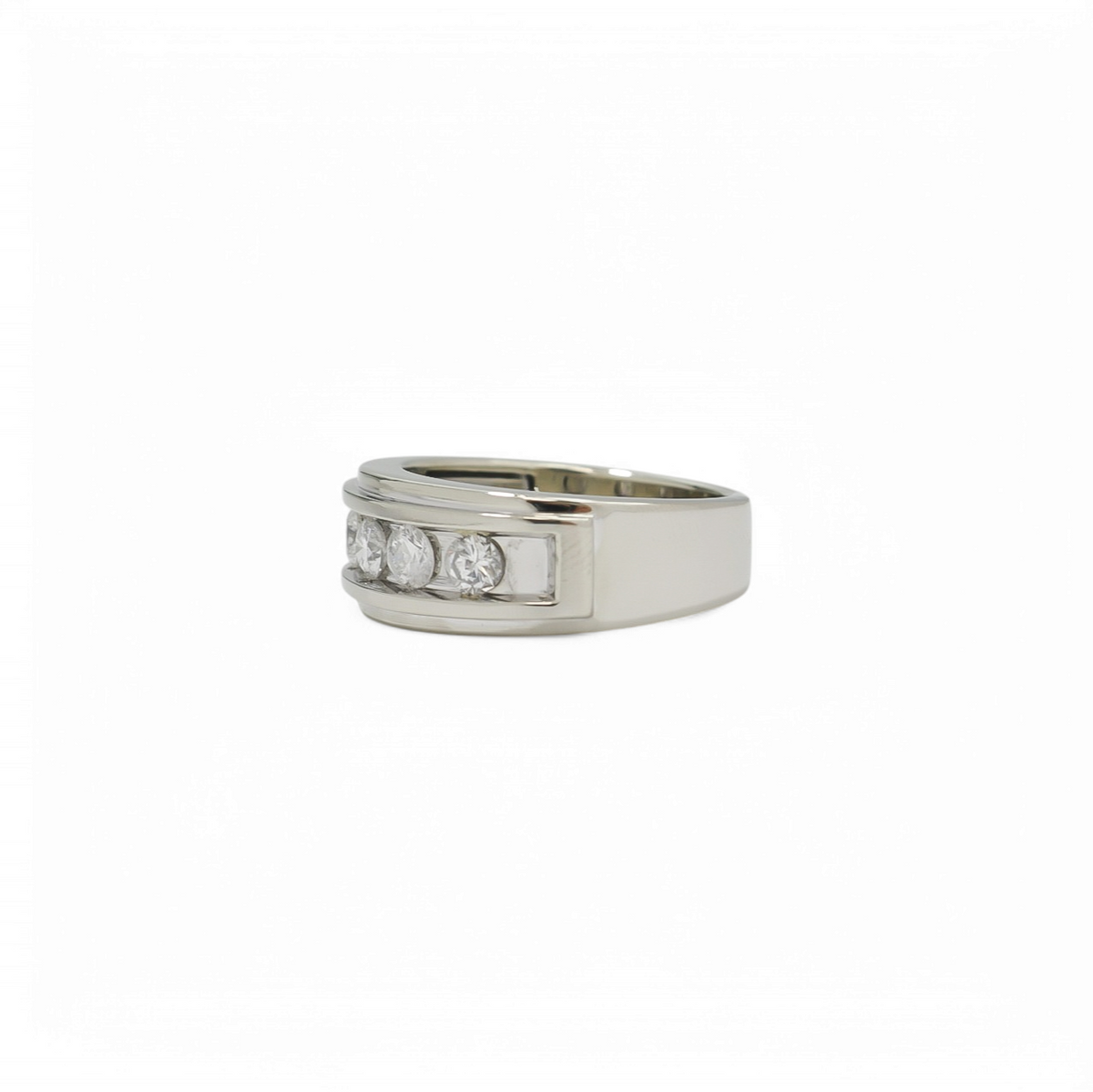 MEN'S WEDDING BAND WITH 5 DIAMONDS. – Jewelry Banc